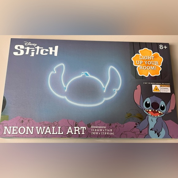 Disney | Other | Stitch Neon Wall Art Decor | Poshmark